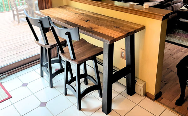 Counter-Height Table and Stools for Customer | Rustic Red Door