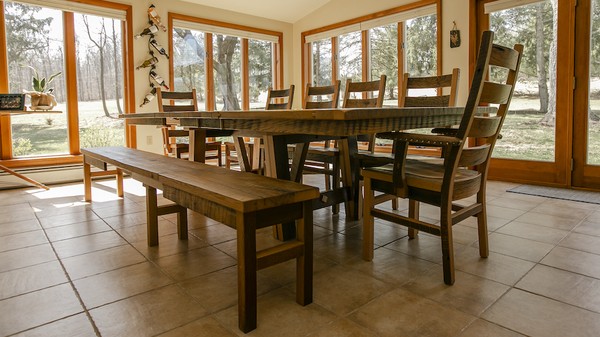Rustic Dining Table Set, a Customers Home | Rustic Red Door