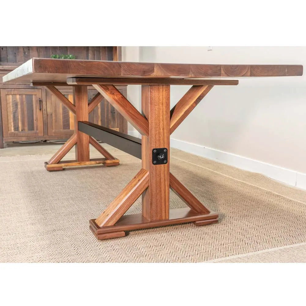 Clayton Walnut Farmhouse Dining Table | Rustic Red Door