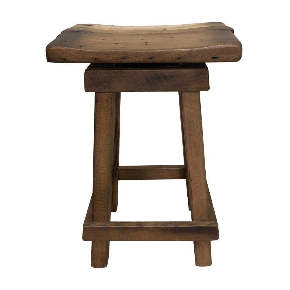 Swivel Rustic Backless Bar Stool | Rustic Red Door