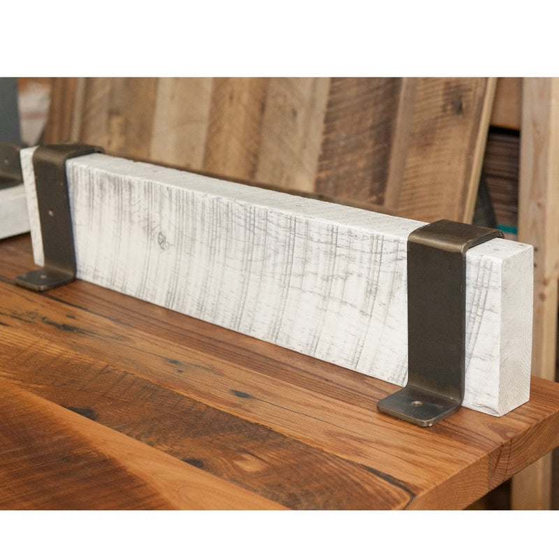 Wrap Around Shelf Bracket | Steel Brackets | Rustic Red Door