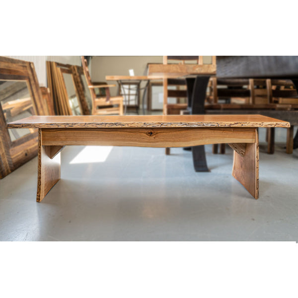 Live Edge Cherry Bench | Rustic Red Door