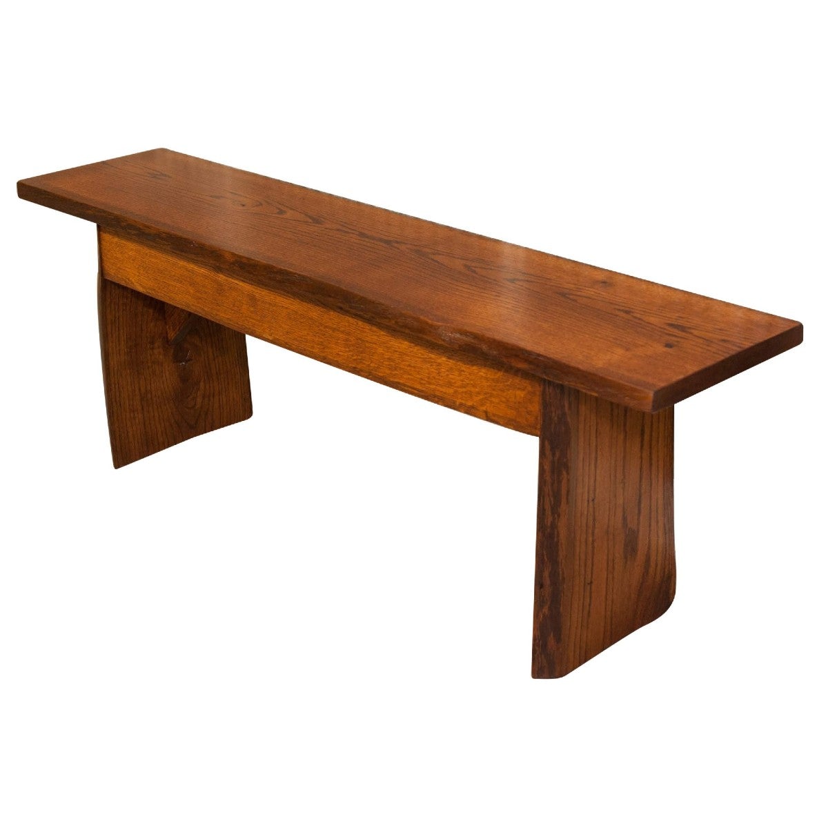 Live Edge Dining Bench in Oak l Rustic Red Door