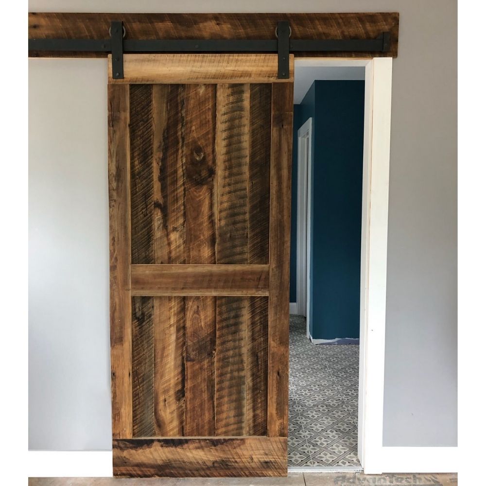 Reclaimed Wood Barn Door | Sliding Doors | Rustic Red Door