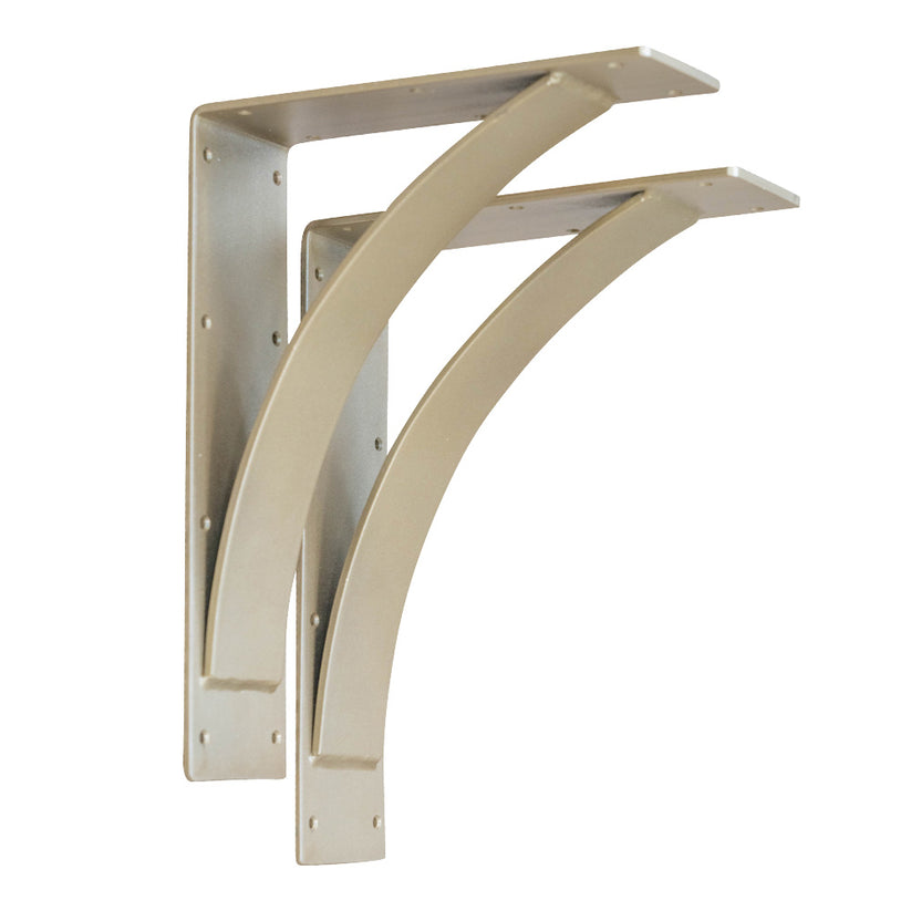 Arched Roman Gold Steel Mantel Bracket | Rustic Red Door