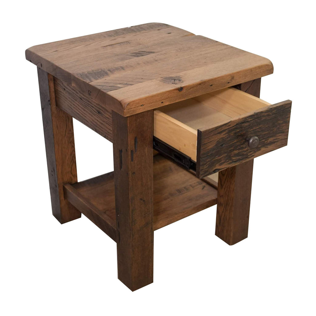 Foxfield Reclaimed End Table in Oak | Rustic Red Door