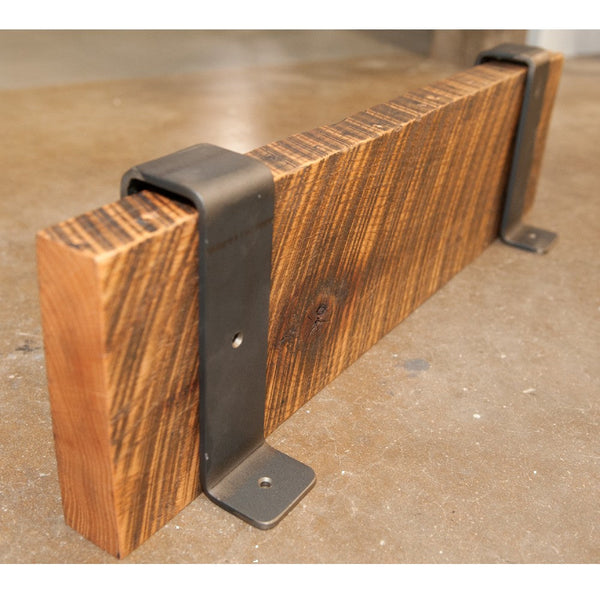 Wrap Around Shelf Bracket | Steel Brackets | Rustic Red Door